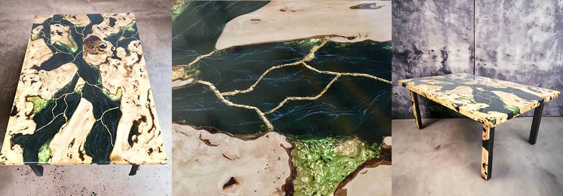 Table basse kintsugi - AES LIGNUM